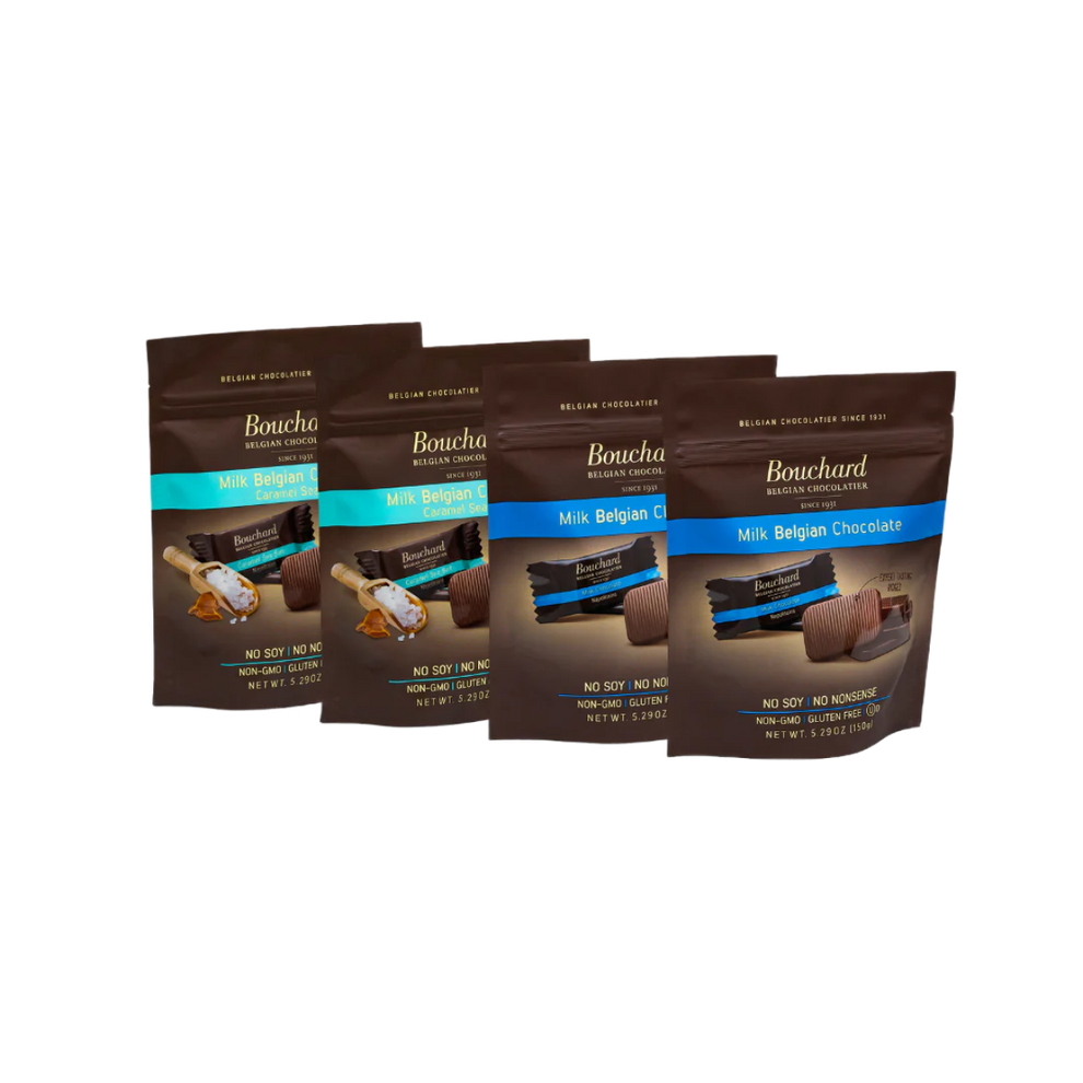 Belgian Milk Chocolate Combo Pack - 5.29 OZ (150g) (4 Pack) – Bouchard ...