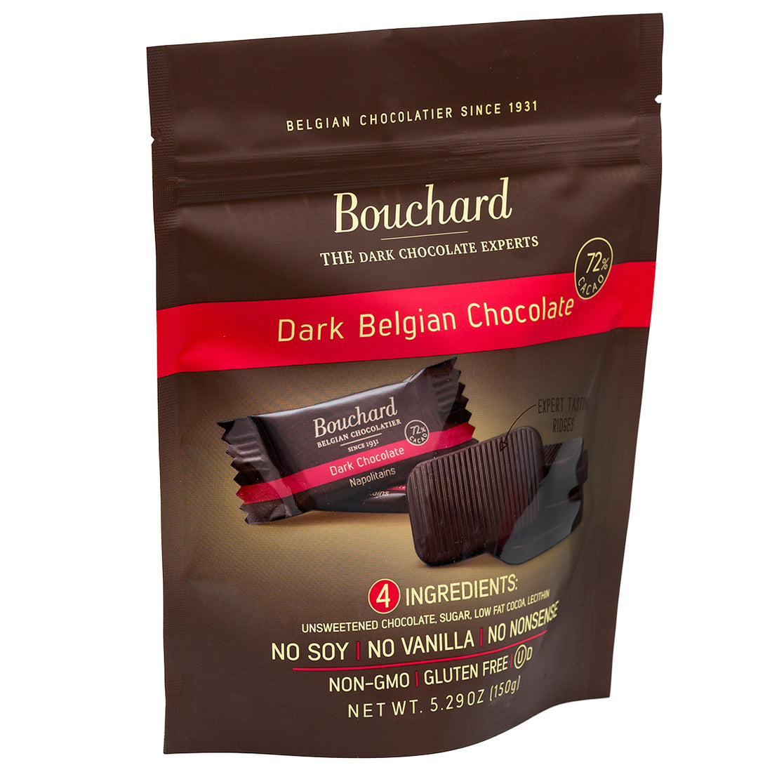 Belgian Dark Chocolate Napolitains (72% Cacao) 5.29 OZ (150g ...