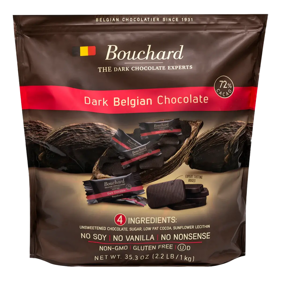 Probiotic Belgian Dark Chocolate Napolitains (72% Cacao) 7.2 OZ (204g ...