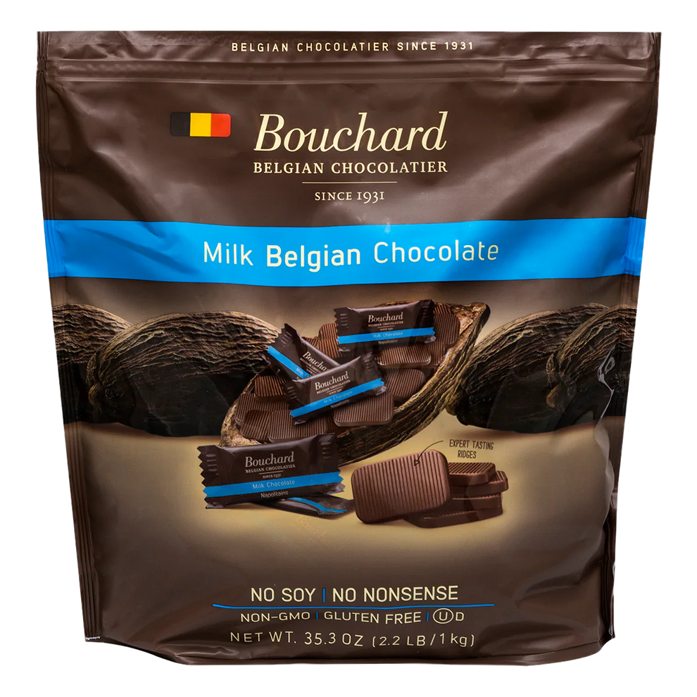 Belgian Milk Chocolate Napolitains 35.3 OZ (2.2 LB/1KG) – Bouchard ...