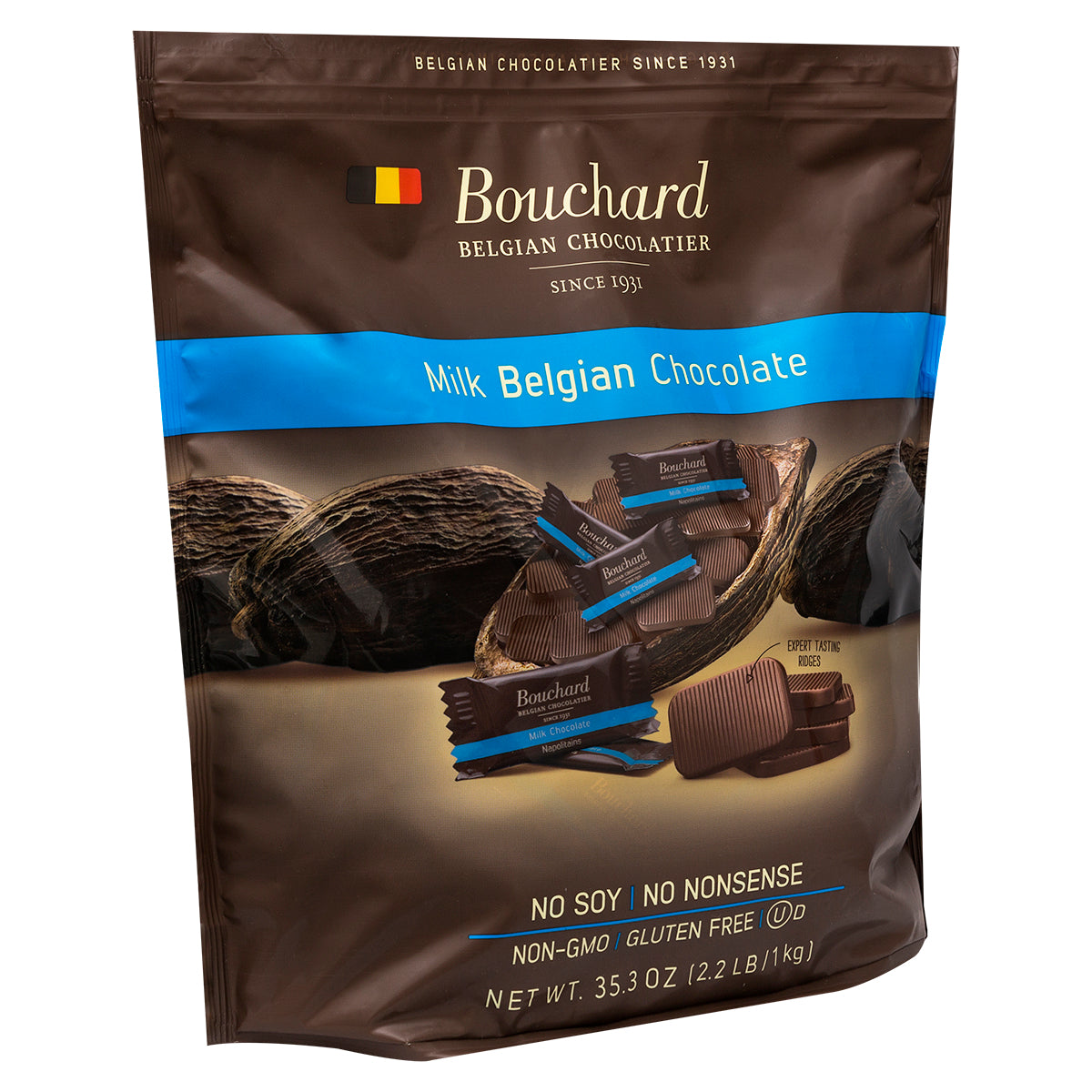 Belgian Milk Chocolate Napolitains 35.3 OZ (2.2 LB/1KG) – Bouchard ...